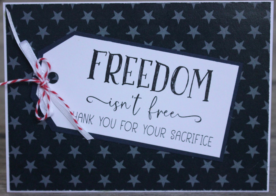Military Card, Military Thank You Card, Thank You for Your Sacrifice ...