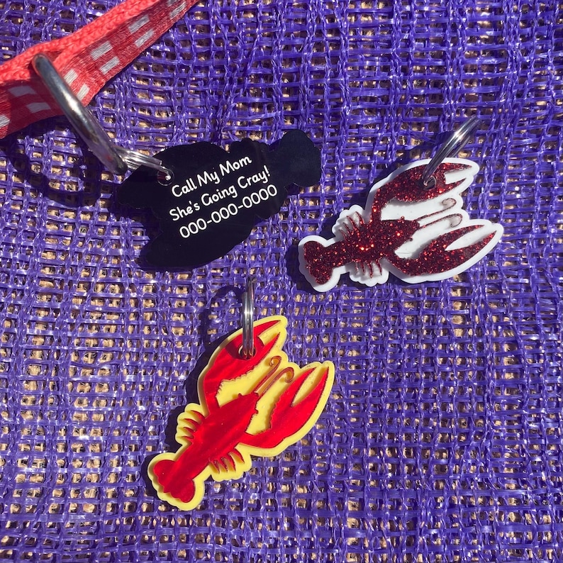Crawfish Dog Tag Personalized Acrylic Pet ID Tag: Crawdad Season ...
