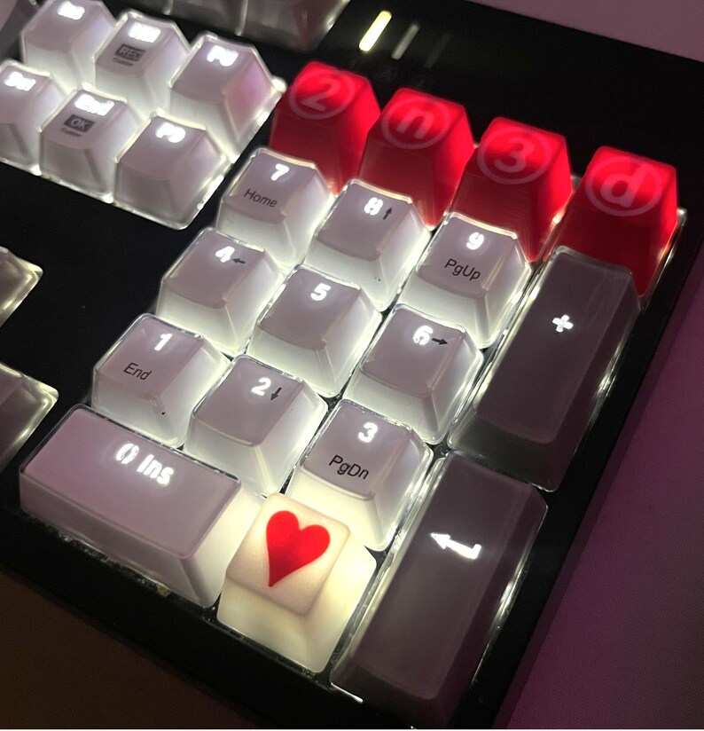 Custom 3D Printed Artisan Keycaps (set of 5) | Cherry MX Compatible ...