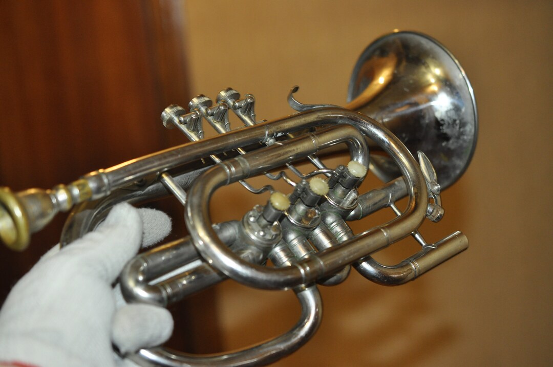Soviet Trumpet Cornet USSR Musical Wind Instrument Horn Mouthpiece ...