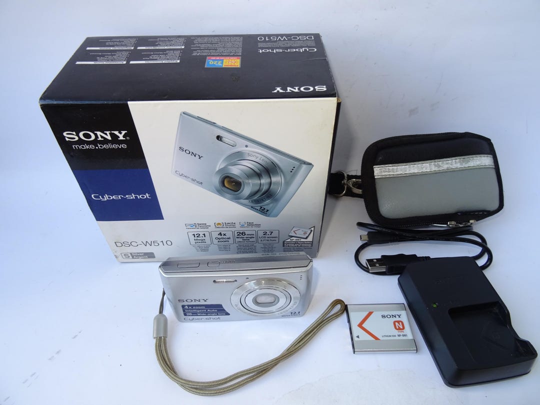Sony Cyber-shot DSC-W510 12MP Digital Camera 4x Charger Silver Works - Etsy