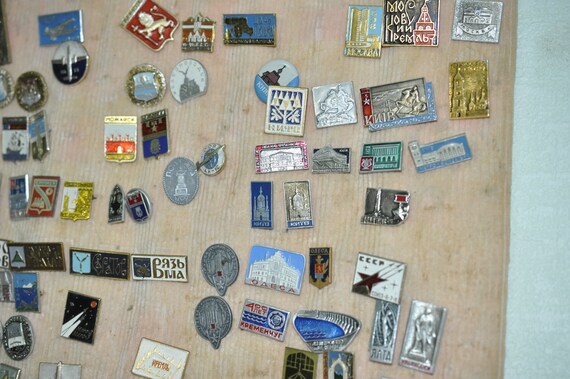 collection ussr soviet era vINTAGE ENAMEL PINS BADGES… - Gem