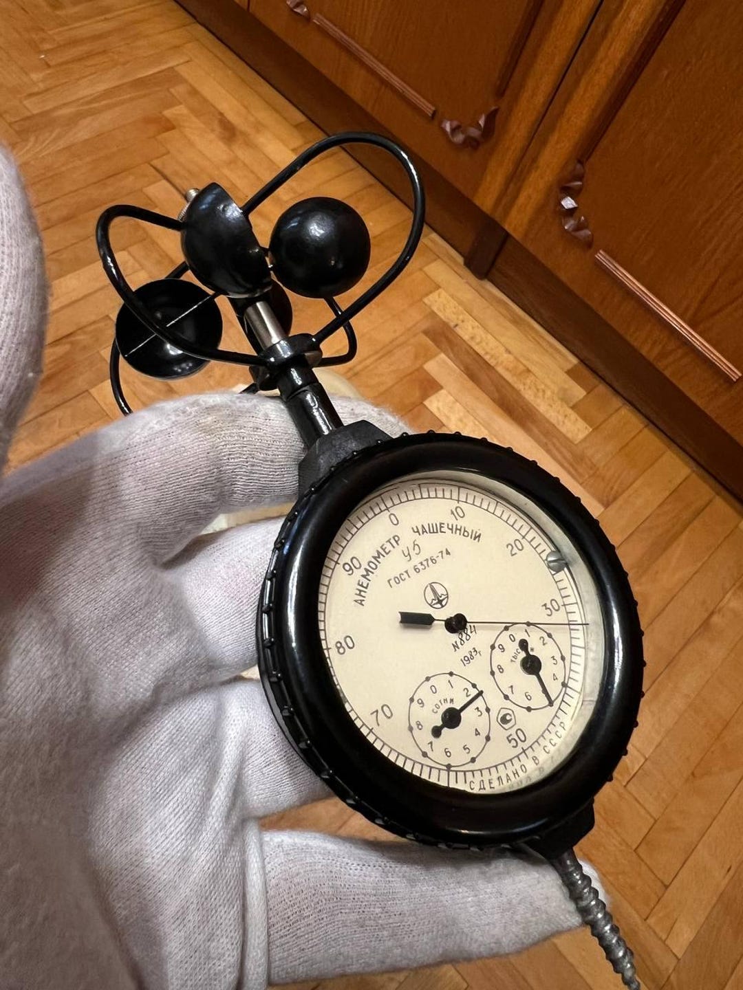 Vintage Soviet Cup Anemometer Mechanical Wind Speed Meter USSR + Docs ...