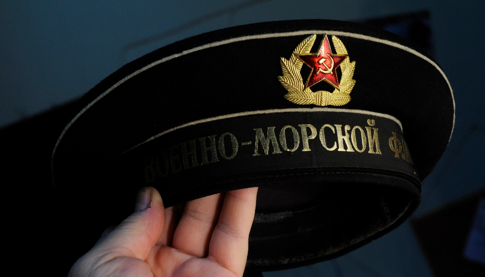1970 Origina Russian Soviet Navy NORTHERN FLEET Uniform Cap Hat Ladoga ...