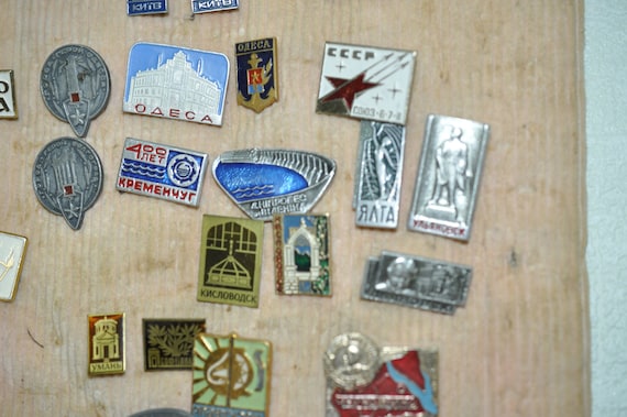 collection ussr soviet era vINTAGE ENAMEL PINS BADGES… - Gem