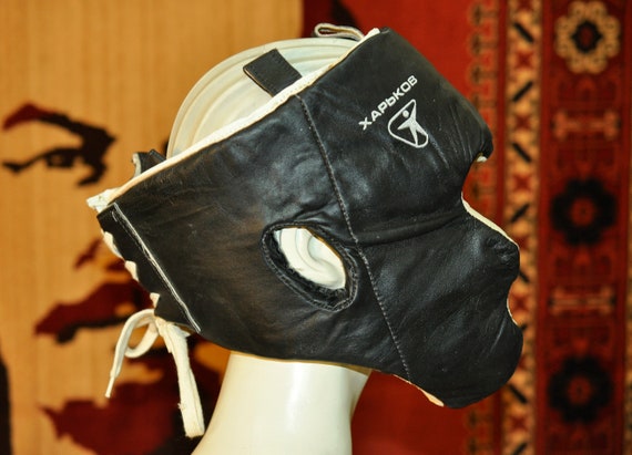 1970s Soviet vintage boxing helmet protective genuine… - Gem