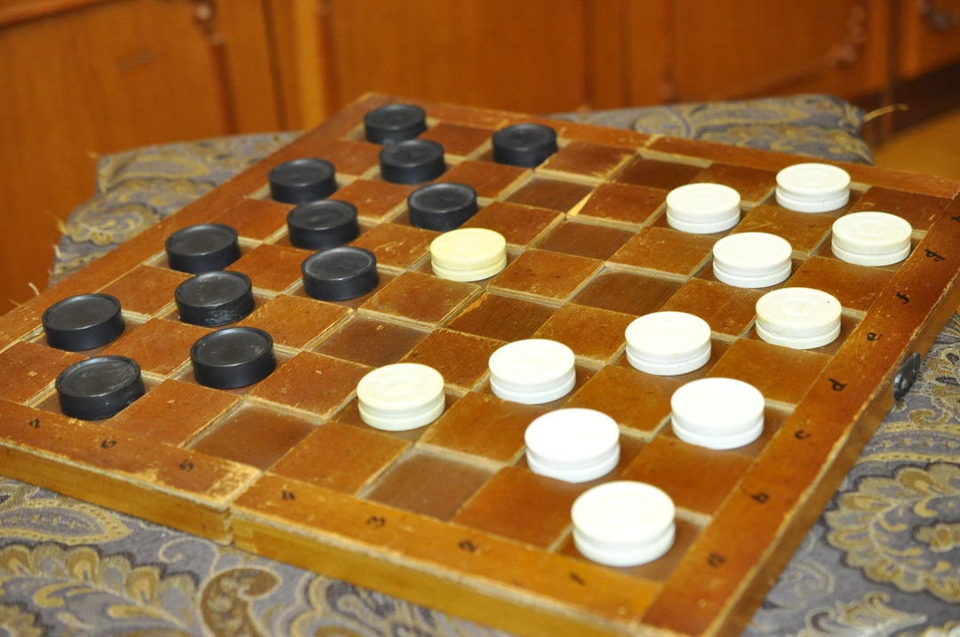 Vintage Checkers GAME for the Blind Braille - Etsy
