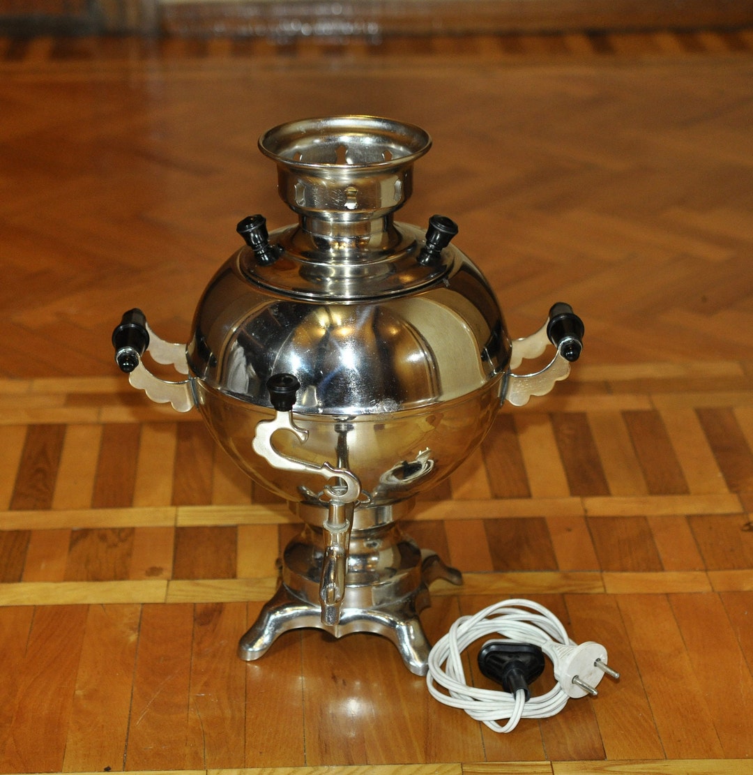 SAMOVAR-BALL Vintage Soviet Electric Soviet Era 1981 Year USSR Chrom - Etsy