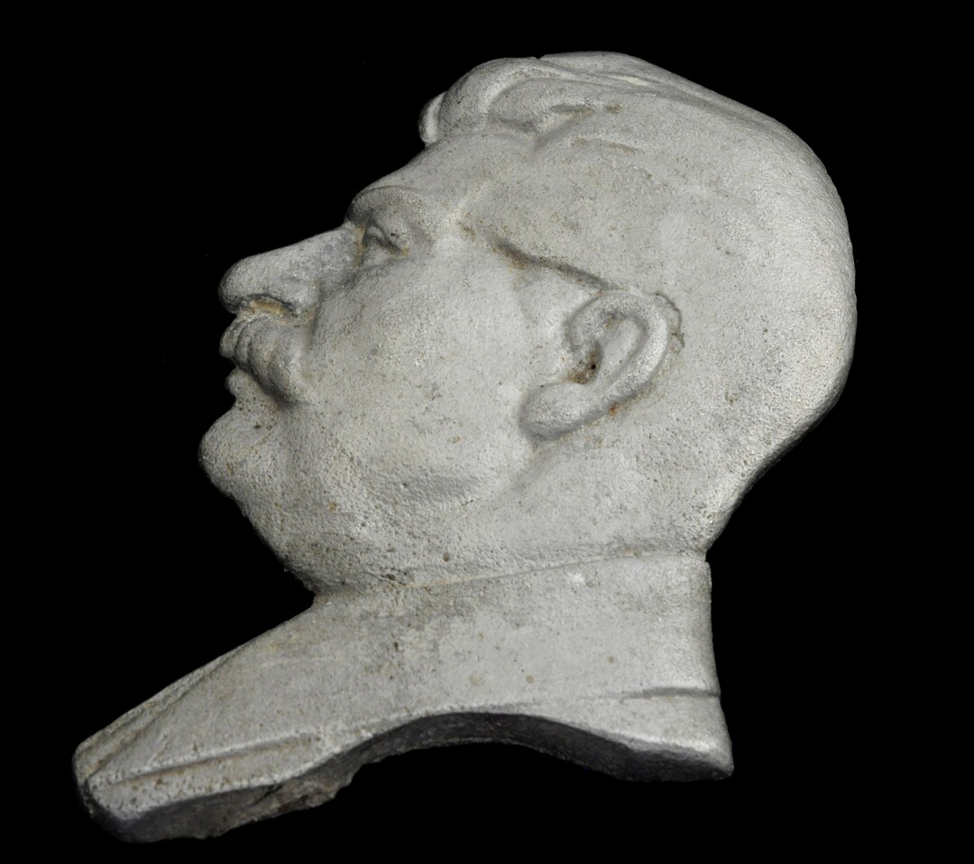 Stalin Original Ussr Russian Heavy Cast Metal Basrelief BUST PLAQUE ...