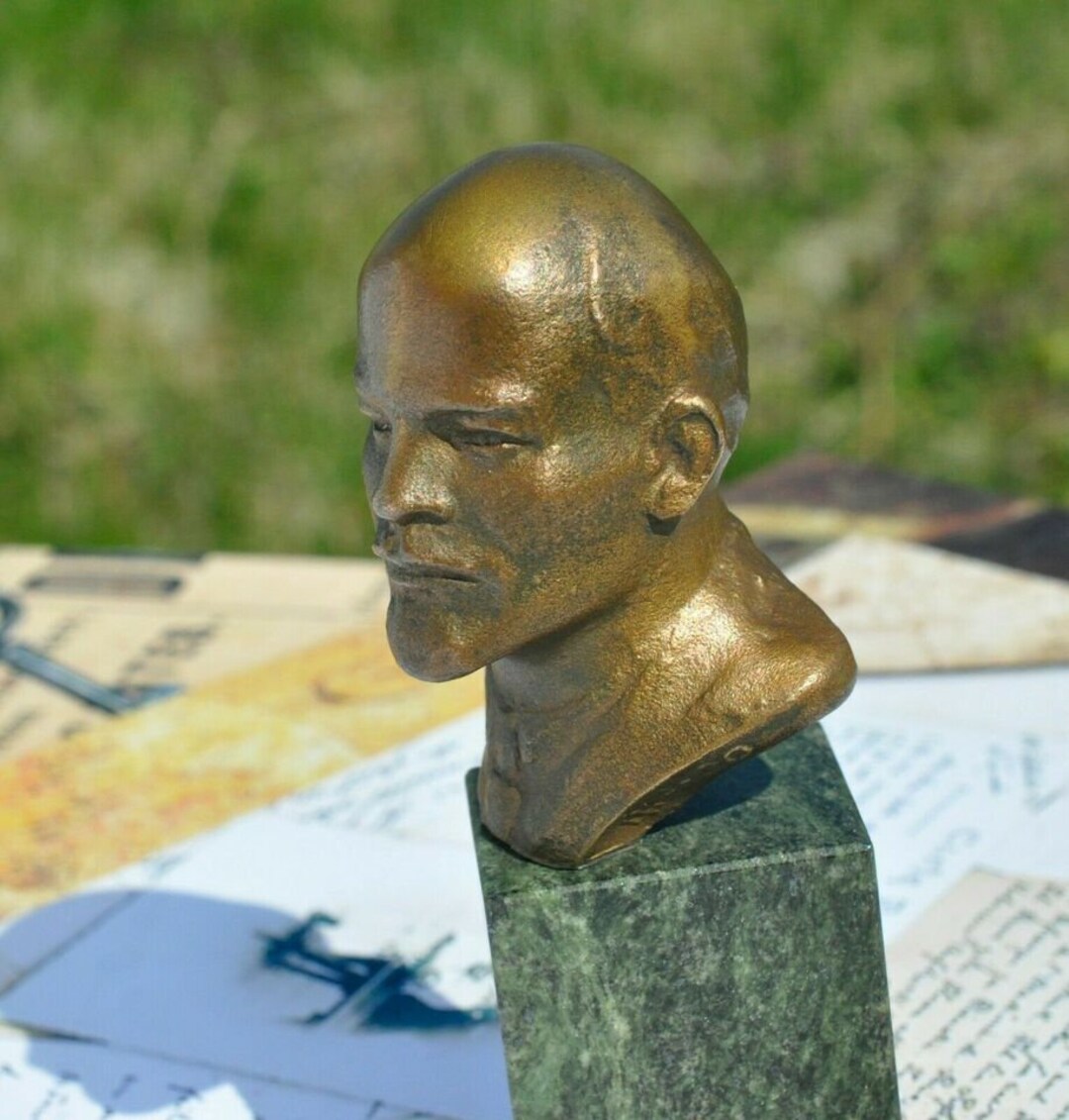 Mini Bust Lenin Communist Leader Metal Marble Soviet USSR - Etsy
