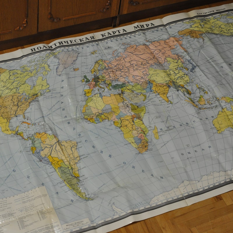 Pull Down Map - Etsy