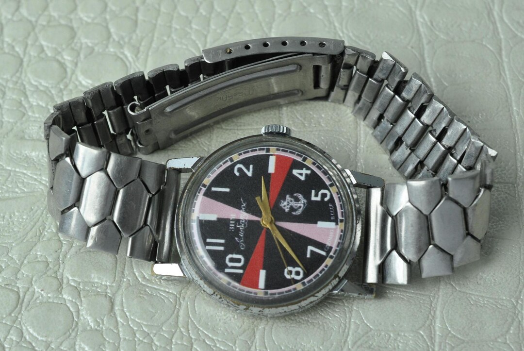 Albatross Sea Anchor VINTAGE Watch POBEDA Soviet Watch Movement 1950s ...