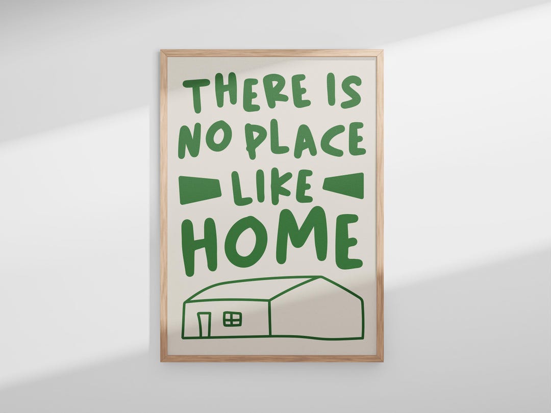 Home Quote Poster: Minimalist House Illustration (digital Download) - Etsy