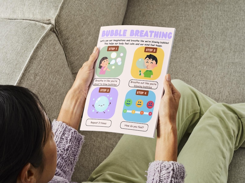 Bubble Breathing for Kids | Printable Mindfulness & Coping Skills ...