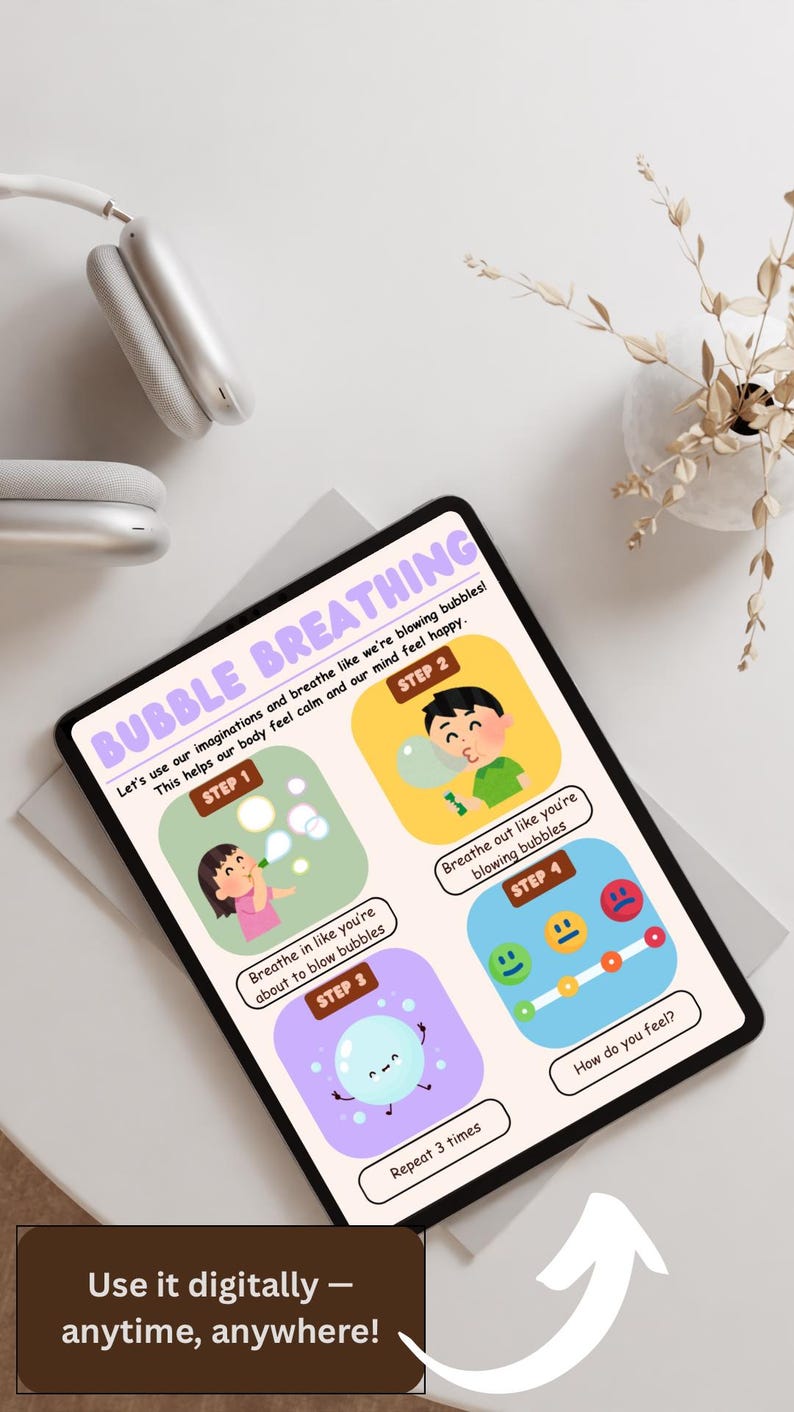 Bubble Breathing for Kids | Printable Mindfulness & Coping Skills ...