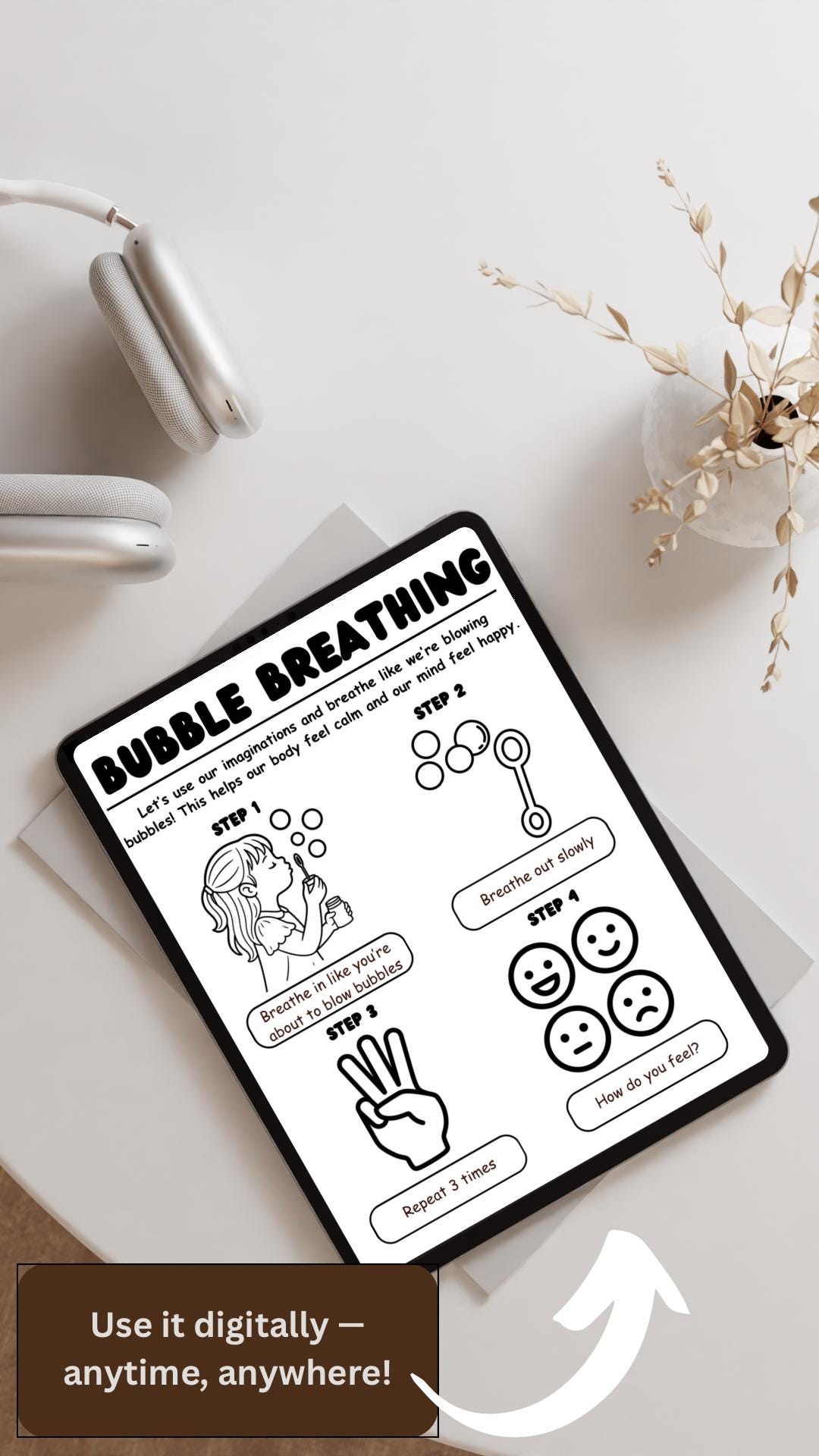 Breathing Worksheets Bundle for Kids | Thriving Minds Designs - Etsy