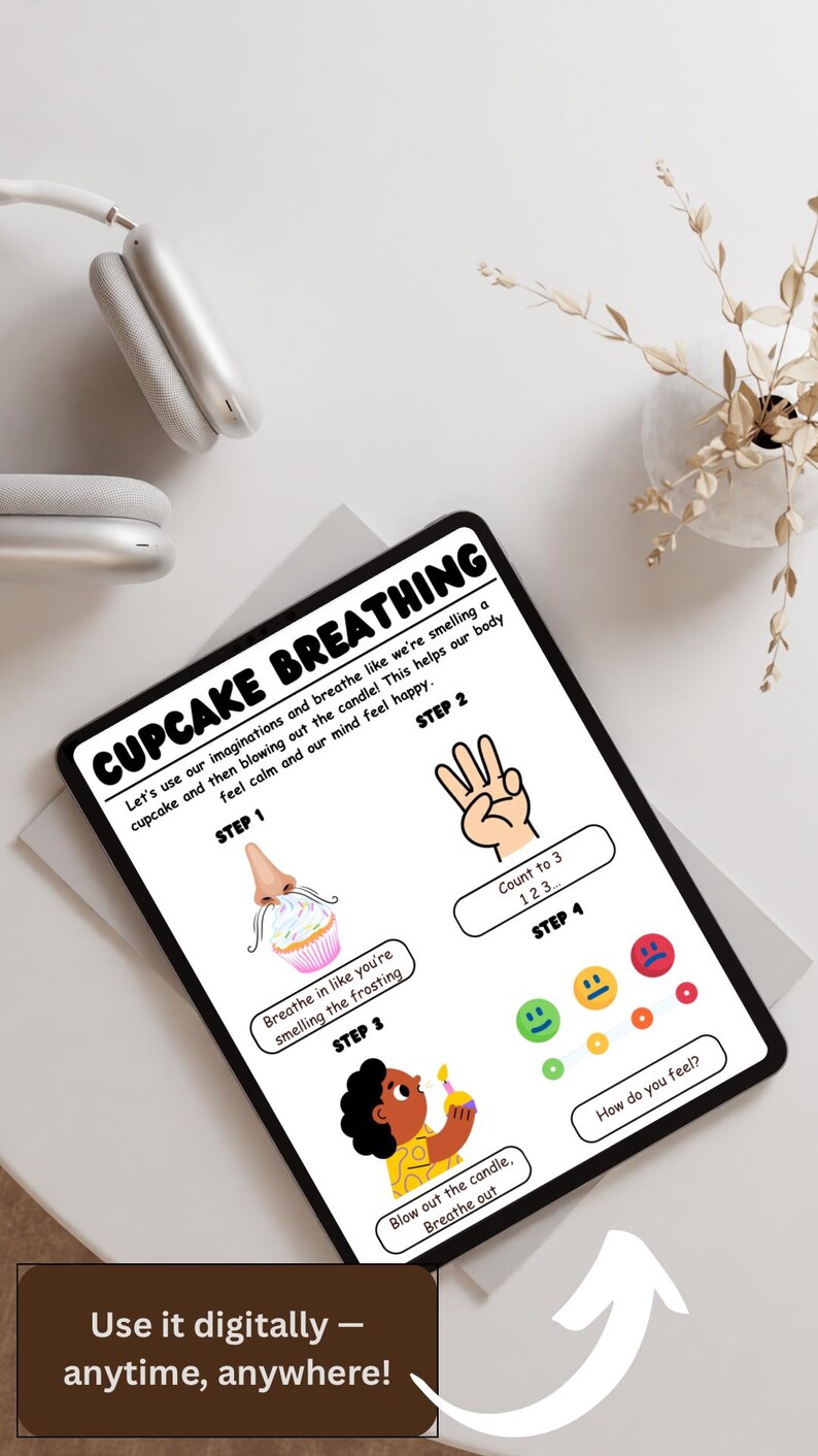 Cupcake Breathing Printable for Kids | Calming Activity & Mindfulness ...