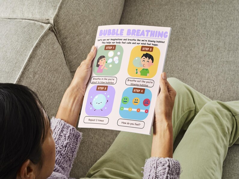 Breathing Worksheets Bundle for Kids | Thriving Minds Designs - Etsy