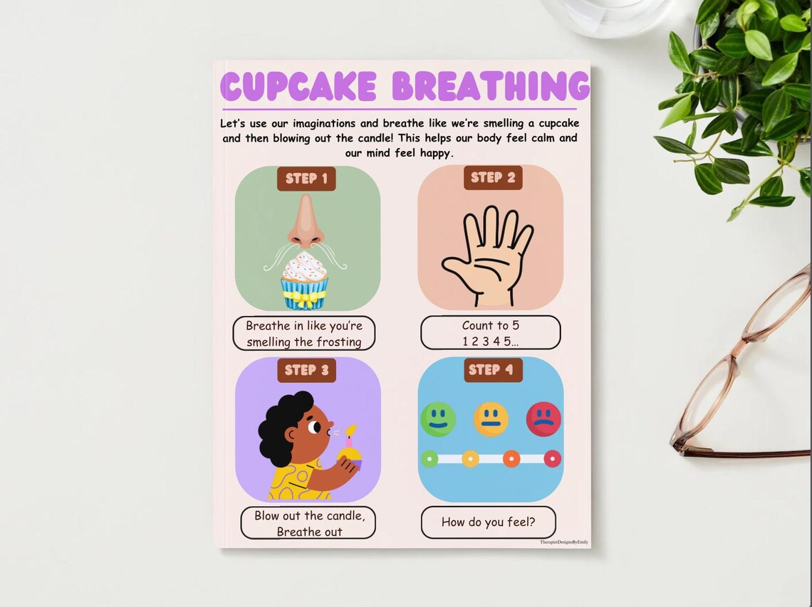 Cupcake Breathing Printable for Kids | Calming Activity & Mindfulness ...
