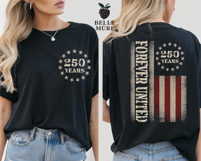 Custom 250th Anniversary American Flag Shirt, Personalized USA Birthday ...