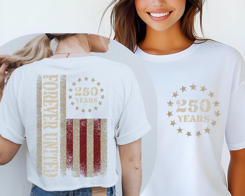 Custom 250th Anniversary American Flag Shirt, Personalized USA Birthday ...