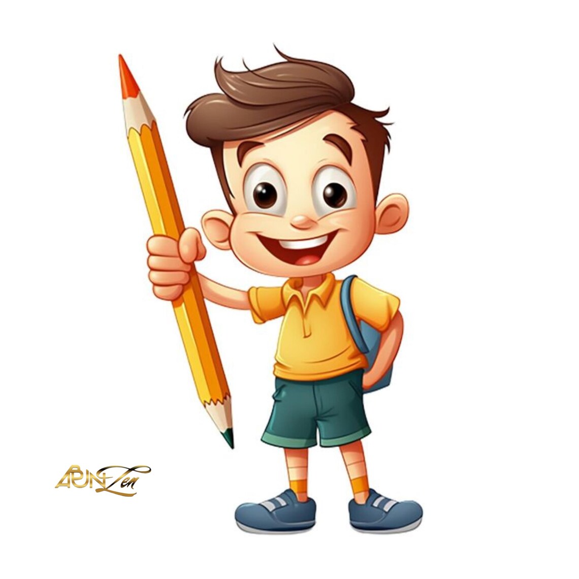 Back to School Clipart | Cute Kids & Pencil Characters | Cartoon ...