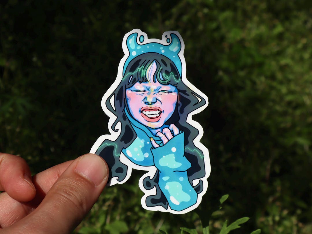 Glaring Girl Stickers, Tough Stickers, Pop Stickers, Humorous Stickers ...