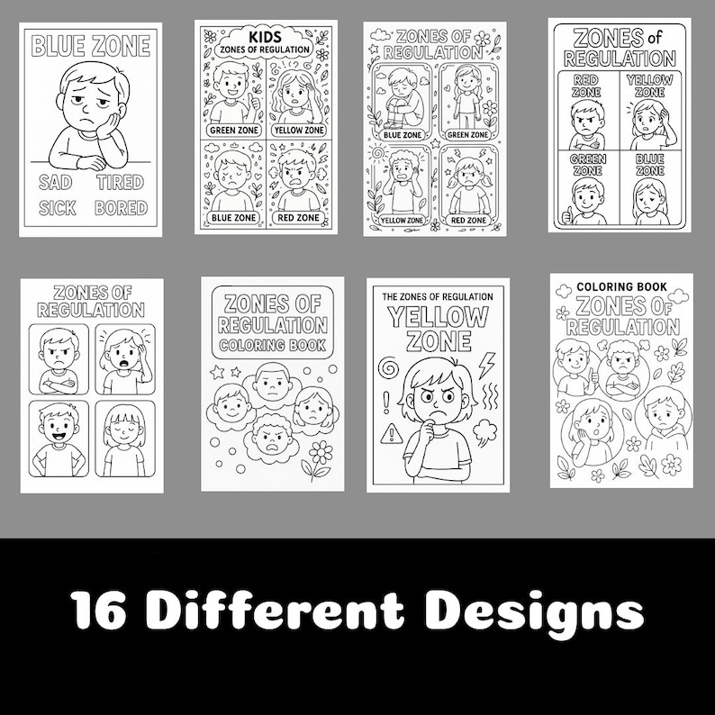 Zones of Regulation Coloring Book - Emotional Regulation Coloring Book ...