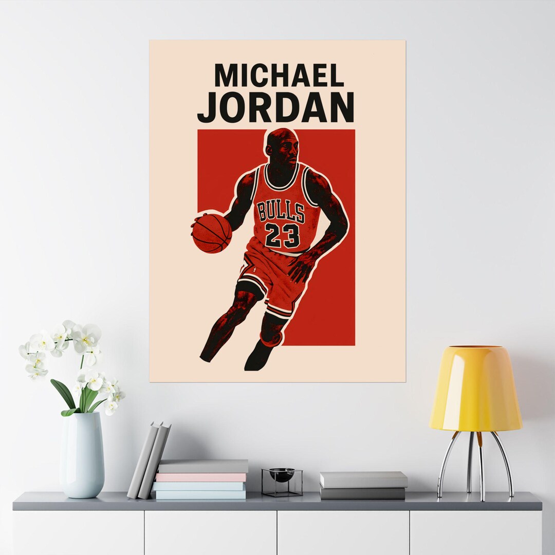 Michael Jordan Matte Vertical Poster, Basketball Decor, Sports Art ...