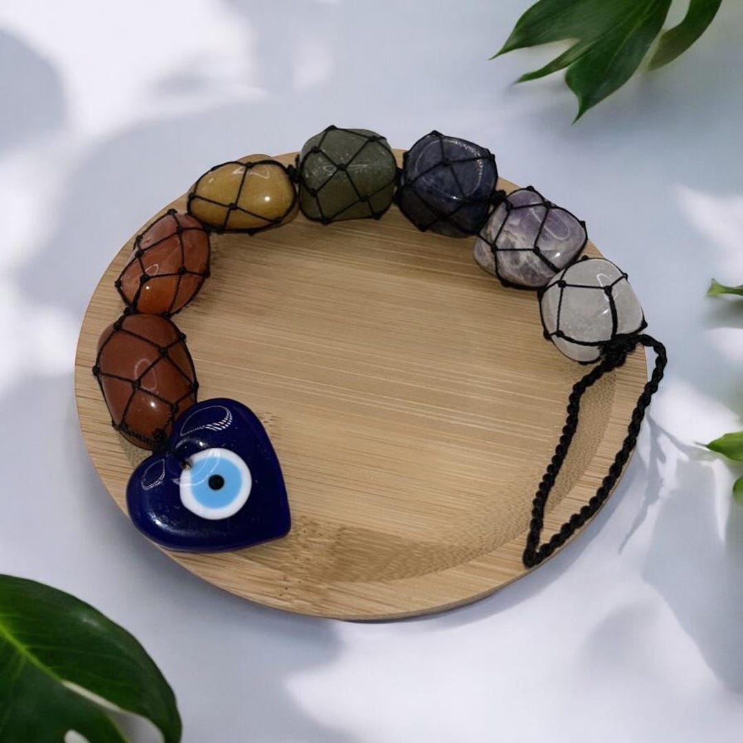 7 Chakra Crystal Hanger | Spiritual Decor | Chakra Healing Hanging ...