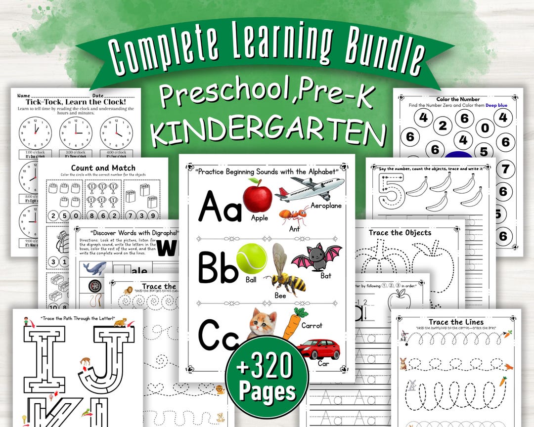Ultimate Preschool-kindergarten Busy Book | 320+ Pages of Math ...