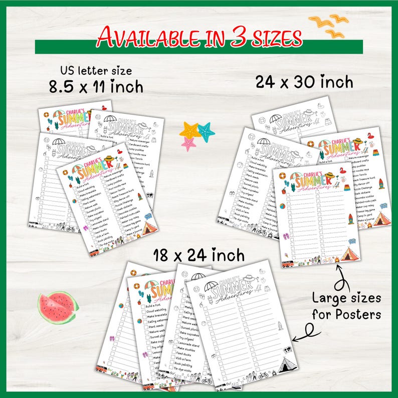 Editable Summer Bucket List Instant Download Family Fun Checklist ...