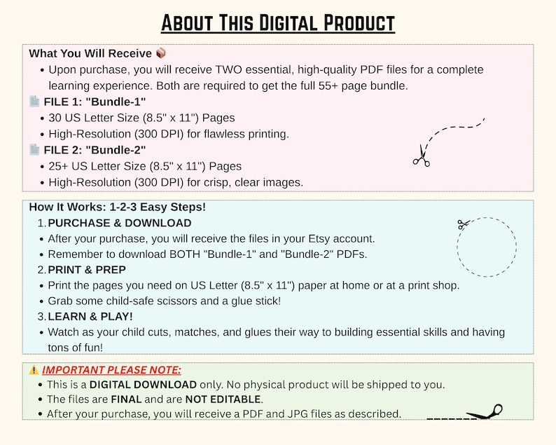 Scissor Skills Practice | 55+ Pages | Cut and Paste | Cutting Practice ...