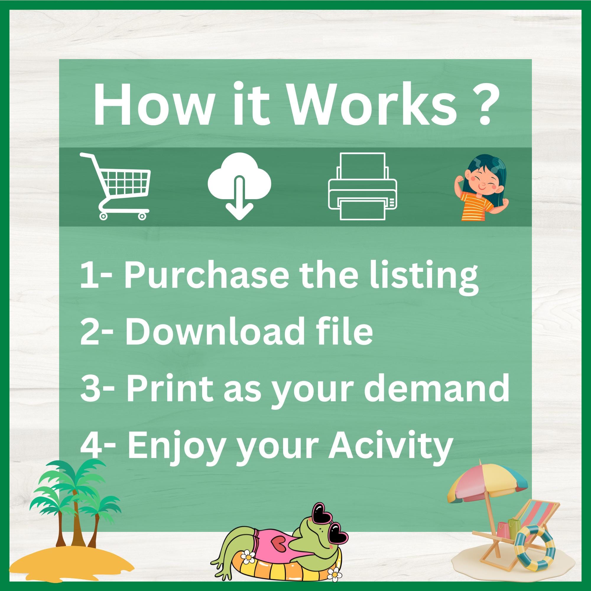 Instant Download Summer Word Search PDF, Giant Printable Puzzle for ...