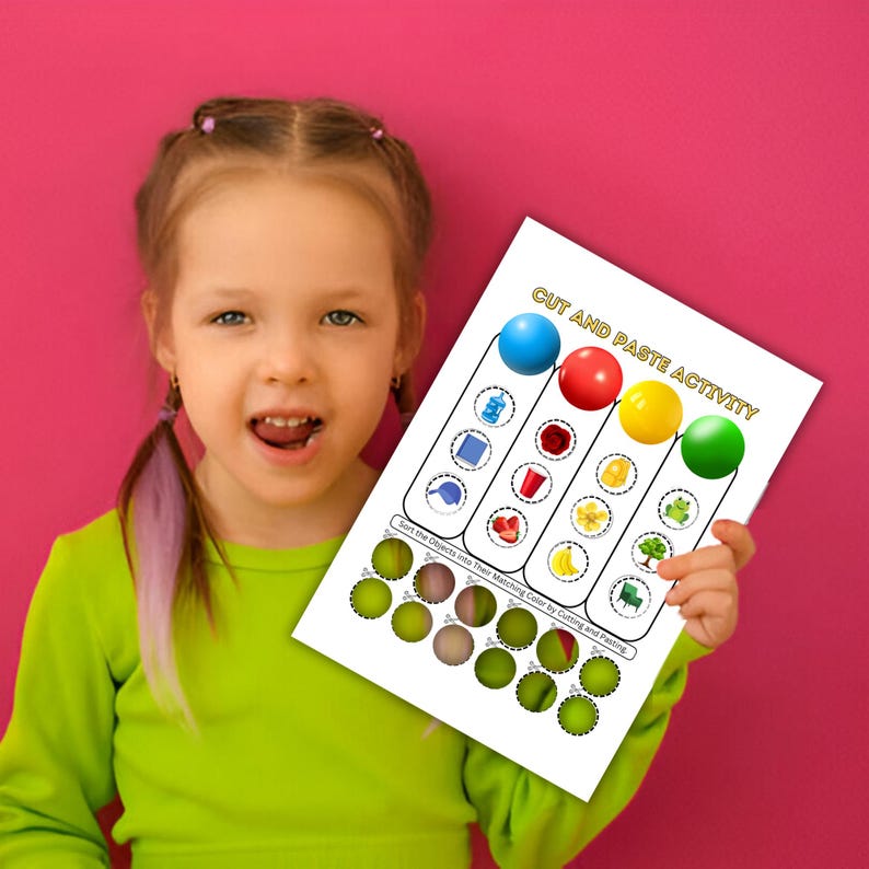 Custom Cut and Paste Activity Sheets, Scissor Skills Practice for ...