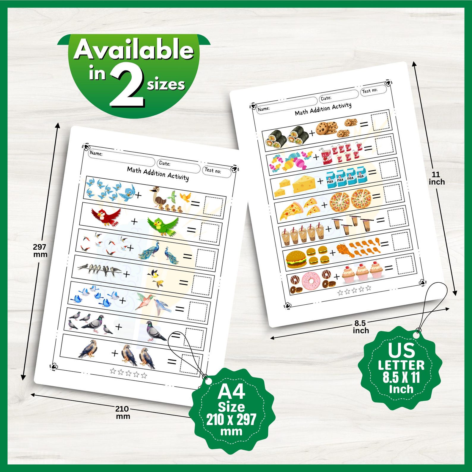 Addition Worksheets: Kindergarten Math Busy Book (printable PDF ...