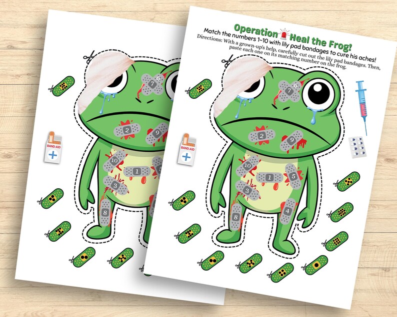 Sick Frog Rescue | Cut and Paste | Fine Motor Scissor Skills ...