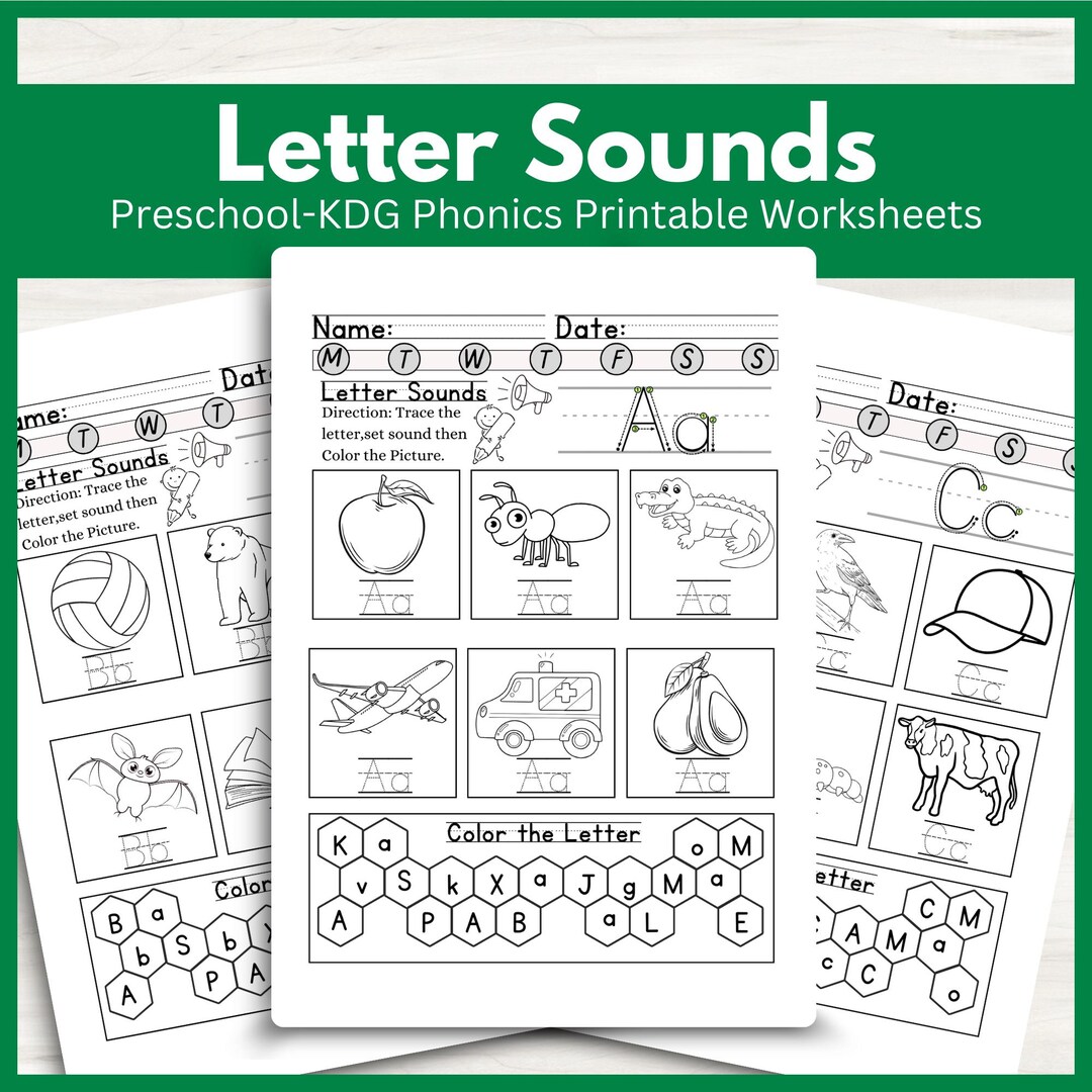 Phonics Busy Book: Letter Sounds & Beginning Sounds (digital Download ...