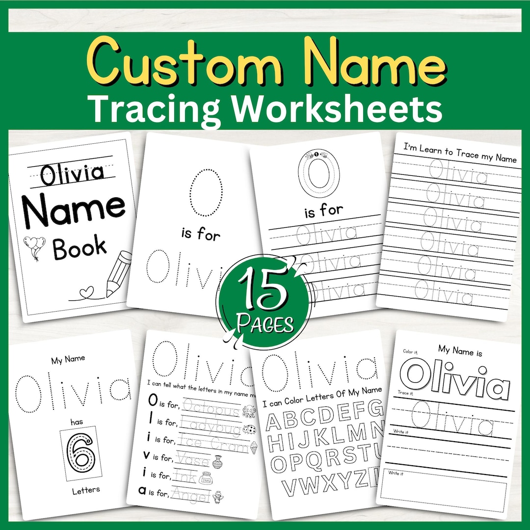 Personalized Name Tracing Worksheet: Preschool Handwriting Practice ...