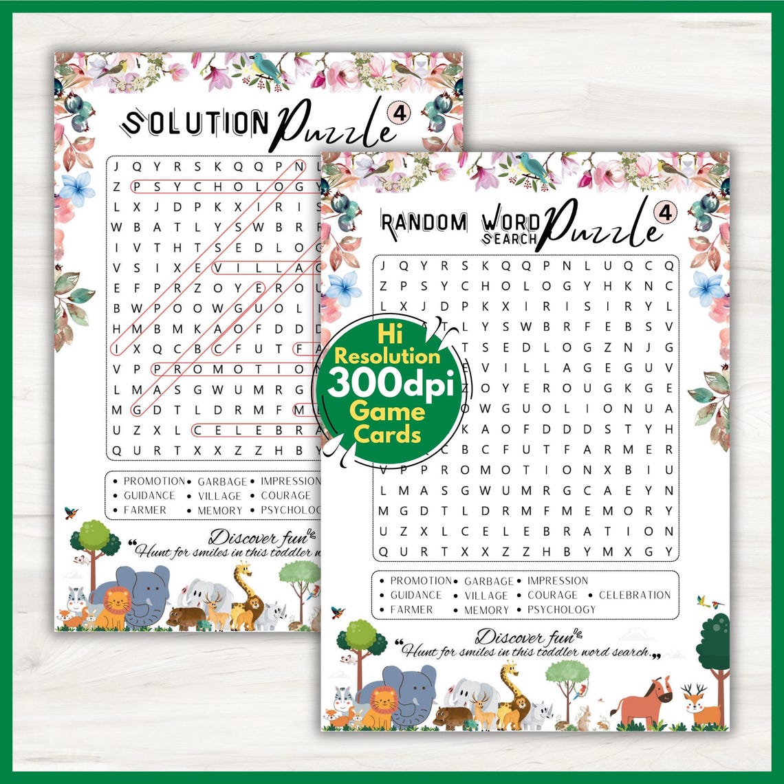 Word Search Puzzle Game PDF Printable Name Puzzle With Solution Wedding ...