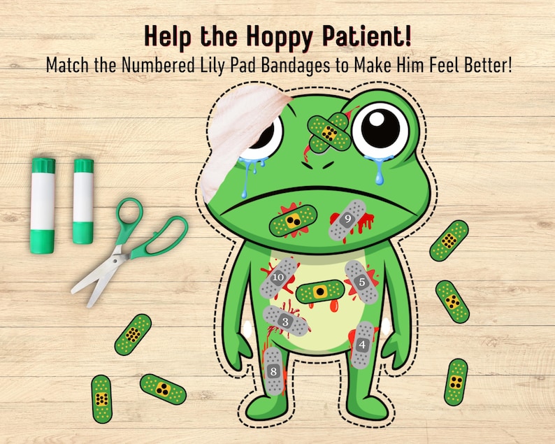 Sick Frog Rescue | Cut and Paste | Fine Motor Scissor Skills ...