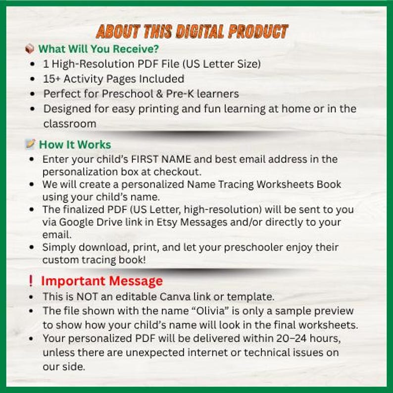 Personalized Name Tracing Worksheet: Preschool Handwriting Practice ...