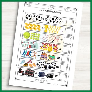 Addition Worksheets: Kindergarten Math Busy Book (printable PDF ...