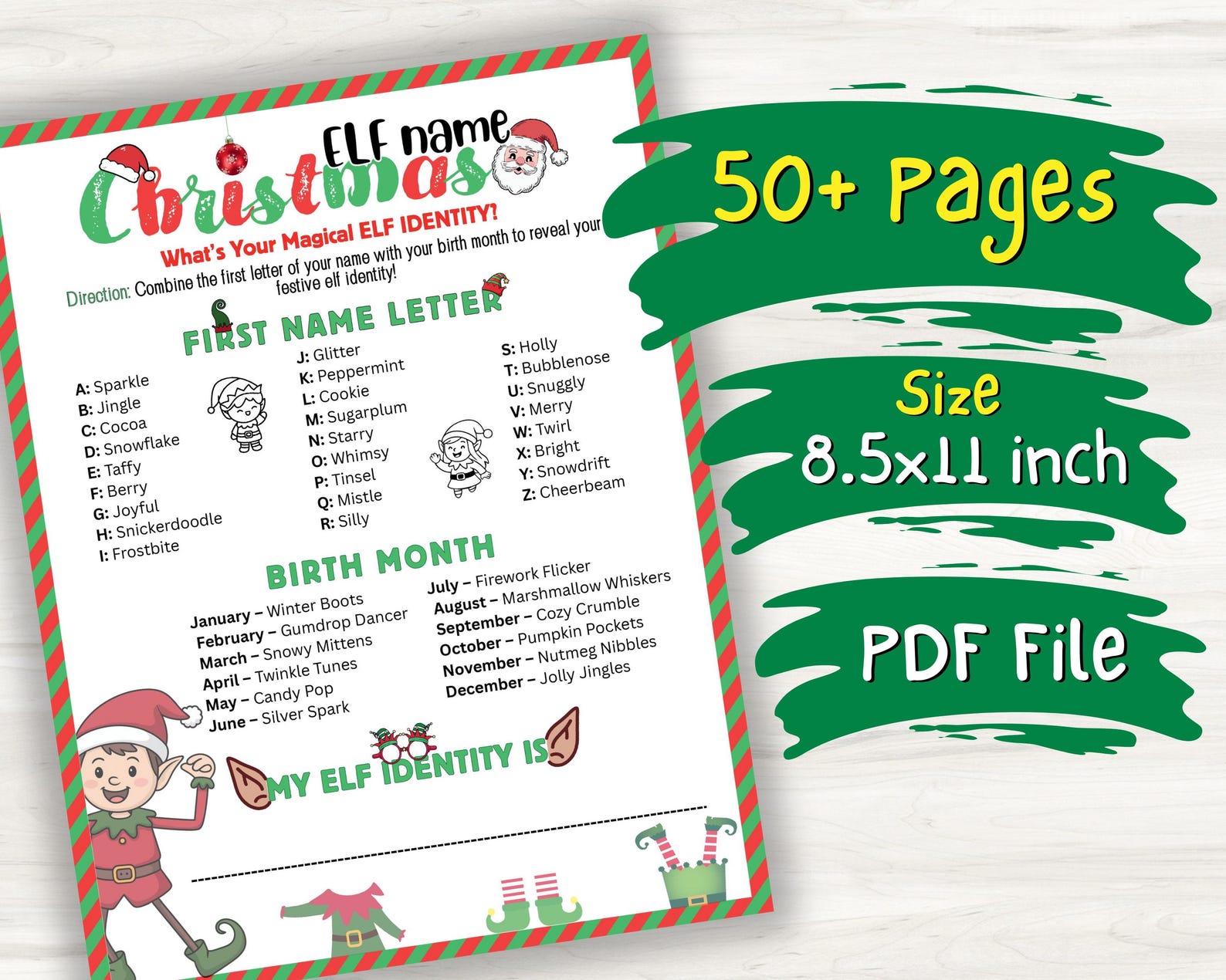 50+ Printable Christmas Games Bundle | Family, Kids & Holiday Party Fun ...