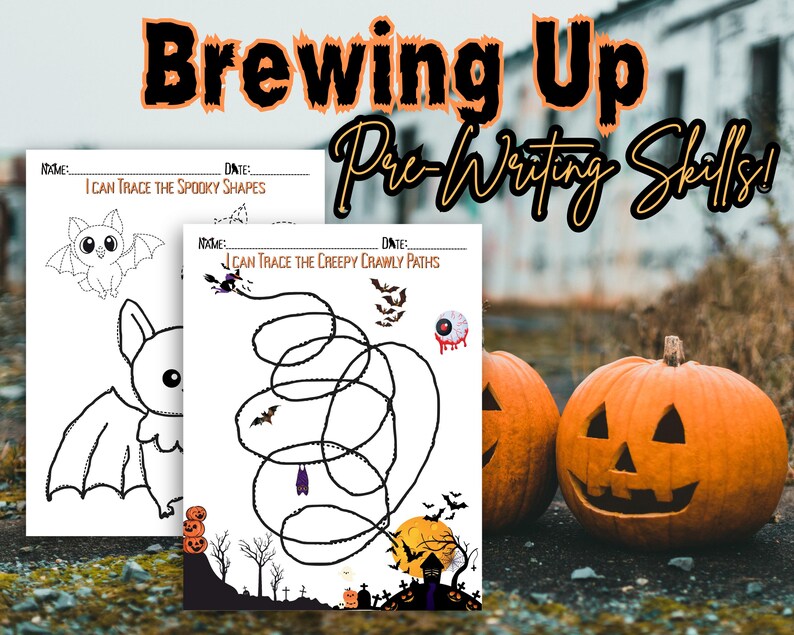 50+ Halloween Line Tracing Worksheets, Spooky Preschool Tracing ...
