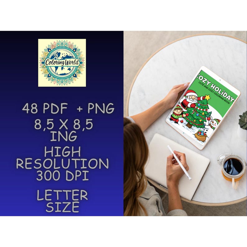 Cozy Holidays – Bold and Easy Coloring Book, 48 Cute Cozy Holiday Pages ...