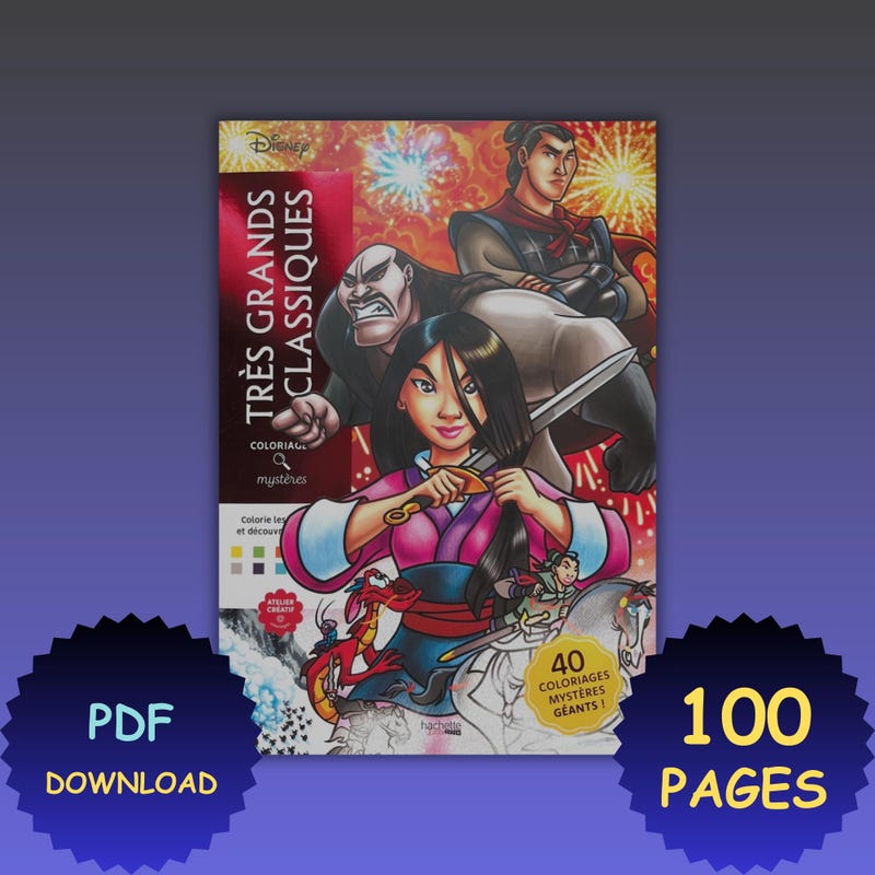 Mulan Coloring - Etsy