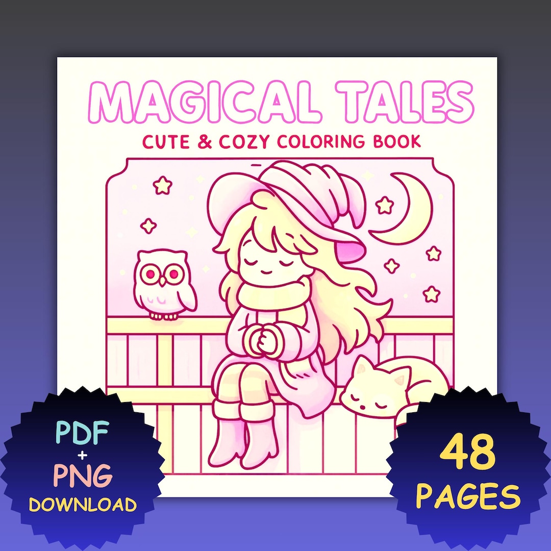 Cozy Fantasy Coloring Book for Adults – Magical Tales, Coco Wyo Style ...