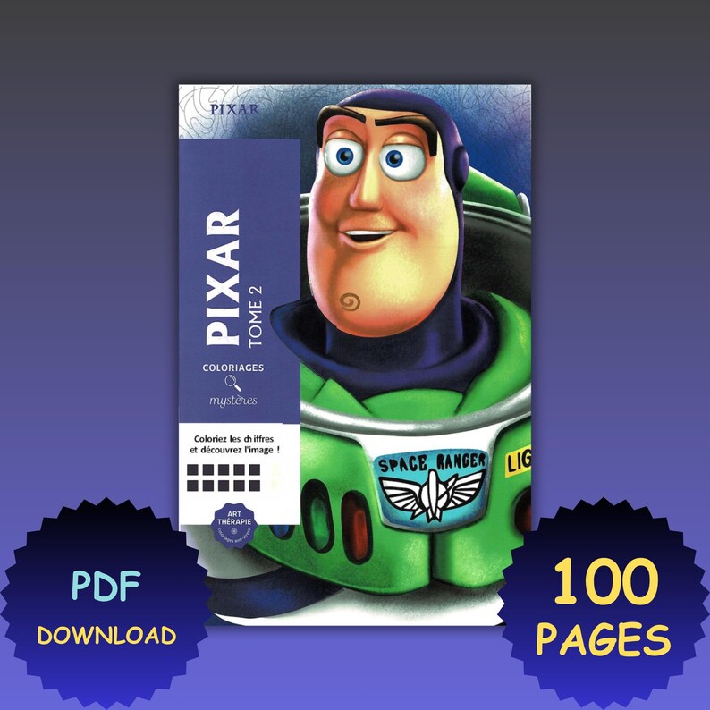 Buzz Lightyear Color by Number Book | Disney Pixar Activity (digital ...