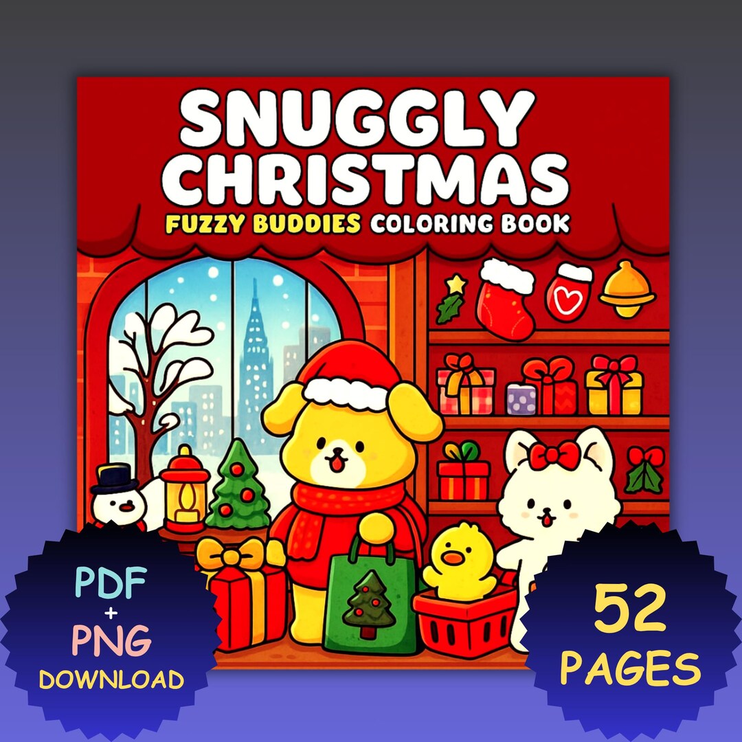 Coco Wyo Snuggly Christmas Coloring Book – Cozy Holiday Illustrations ...